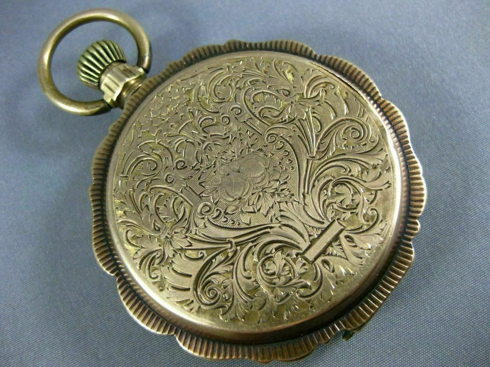 ANTIQUE VICTORIAN EXTRA LARGE 14KT YELLOW GOLD 3D FILIGREE POCKET WATCH ...