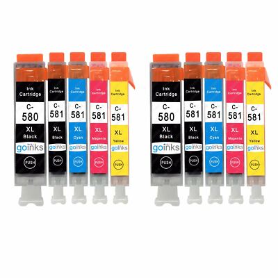 10 Ink Cartridges (5 Set) for Canon PIXMA TR8550, TS6350, TS8200 ...
