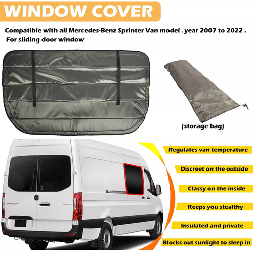 Insulated Sliding Door Window Cover for 2007-2023 Mercedes-Benz ...