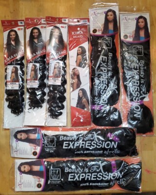 Hair Pieces 8 Pack Lot Color 1B Kima Braid FX Braid Afrelle Kanekalon ...