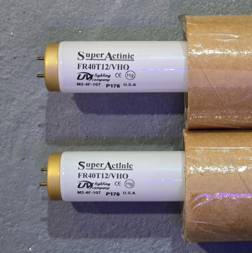 Super Actinic VHO Reef Bulbs, Lot of 2, Never Used, 48", T12, VHO, 110 ...