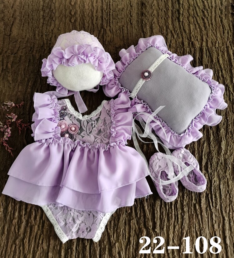 Newborn Studio Photo Shoot Photography Prop Baby Girl Lace Dress Pillow ...