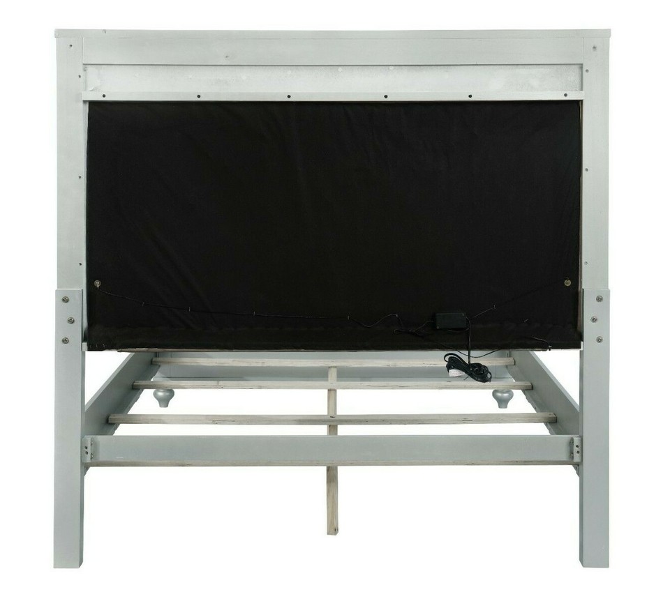 Coaster Gunnison 223211Q Queen Size Platform Bed Frame Upholstered LED ...