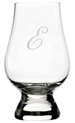 Bix Cursive Script Etched Monogram Crystal Glencairn Whisky Glass ...