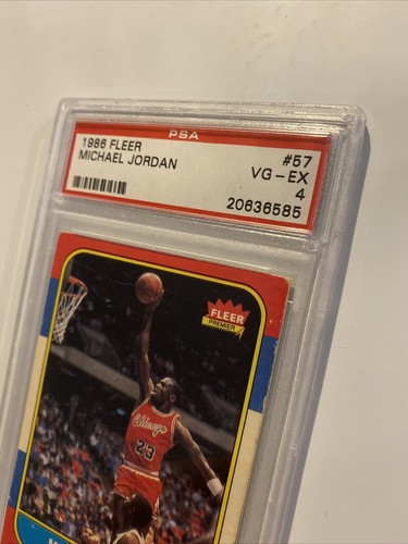 Michael Jordan Rookie Card PSA 4 Fleer #57 MJ Collector RC Vintage 1986 ...