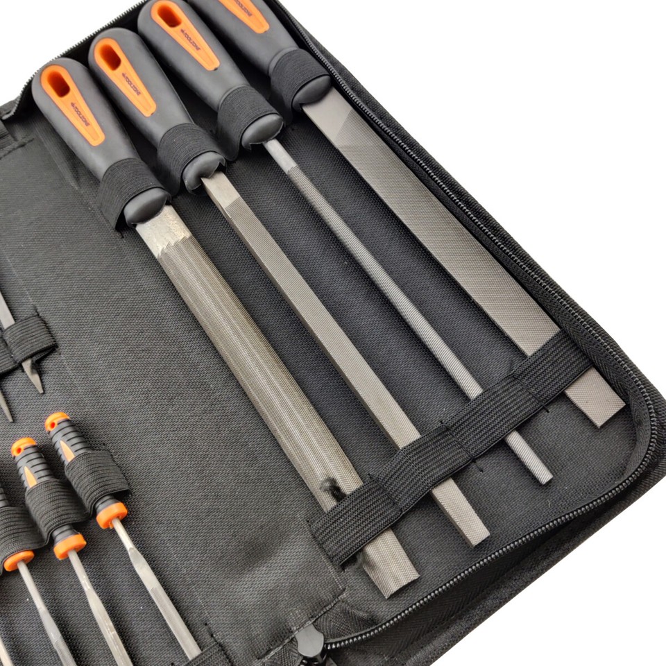 Metal File Set 17 Piece Hand & Needle File Kit Wood Metal Plastic Files ...