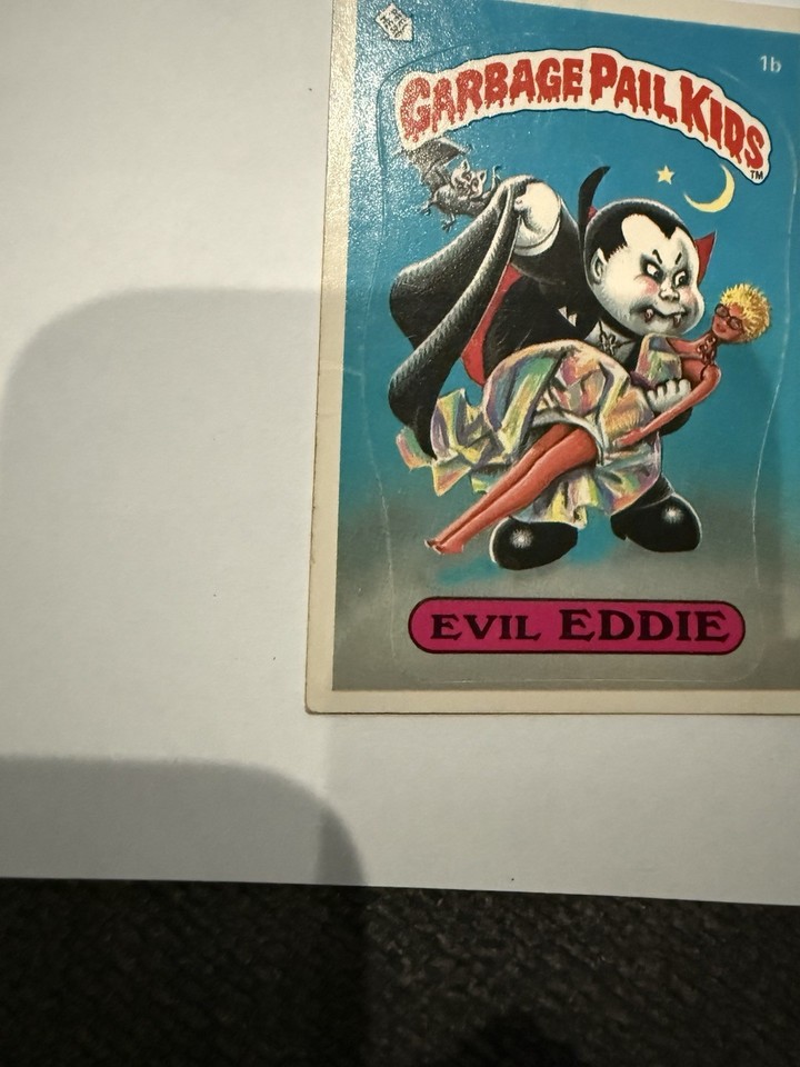 Topps Garbage Pail Kids Series 1 1985 Nasty Nick & Evil Eddie Sticker ...