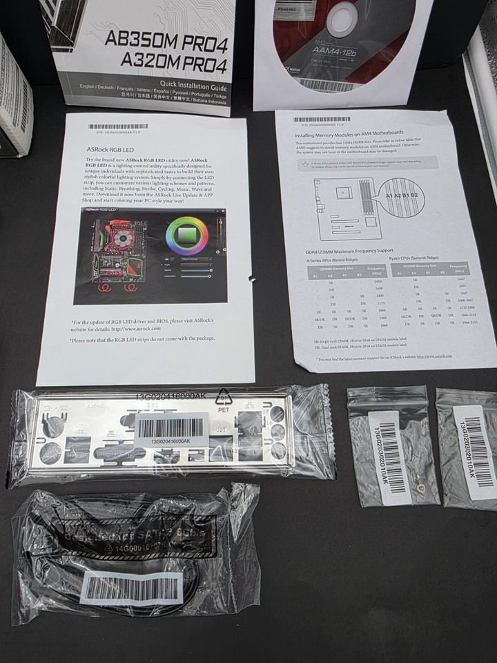 ASRock AB350M Pro4 AM4 AMD B350 Micro ATX AMD Motherboard NEW Old Stock ...