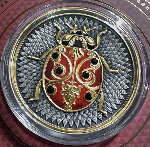 2024 Niue Ladybug 2 Oz Antiqued Silver Coin - 500 Mintage | eBay