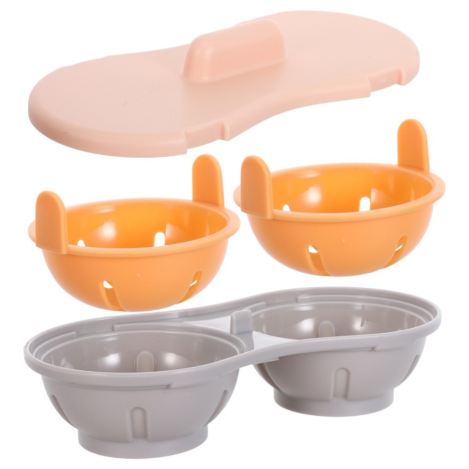 Poached Egg Cooker - 2 Eggs Microwave Poacher - Microwave Food Steamer ...