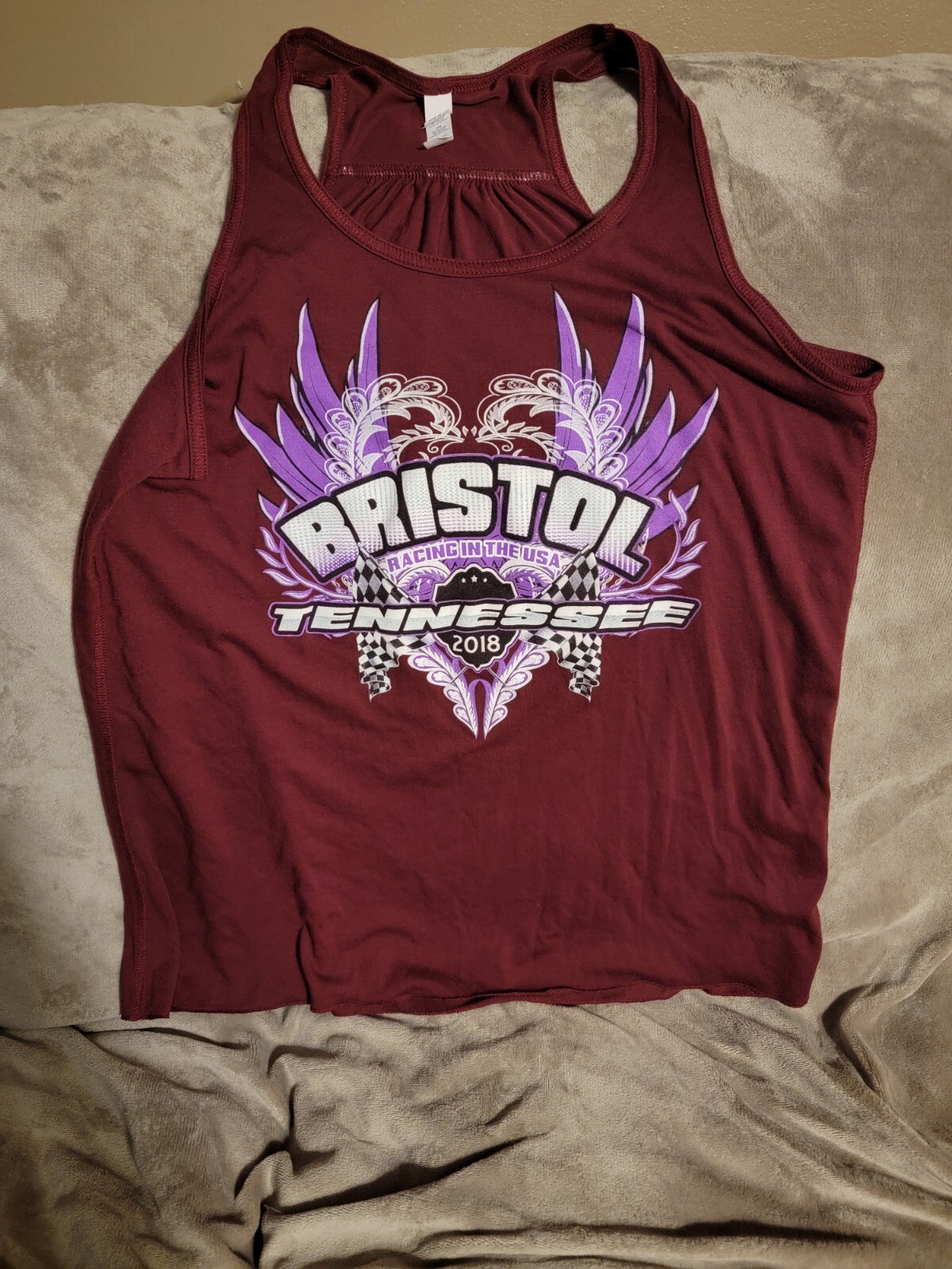 Bristol Tennessee Purple Women’s 2018 Racing Tank Top Size 2XLBella | eBay
