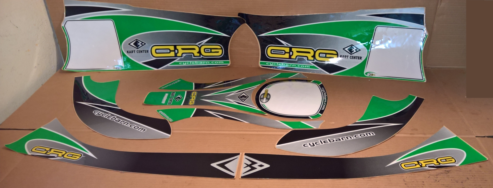 NEW OLD STOCK CRG Freeline Cycle Barn Kart Sticker Decal Kit GREEN | eBay