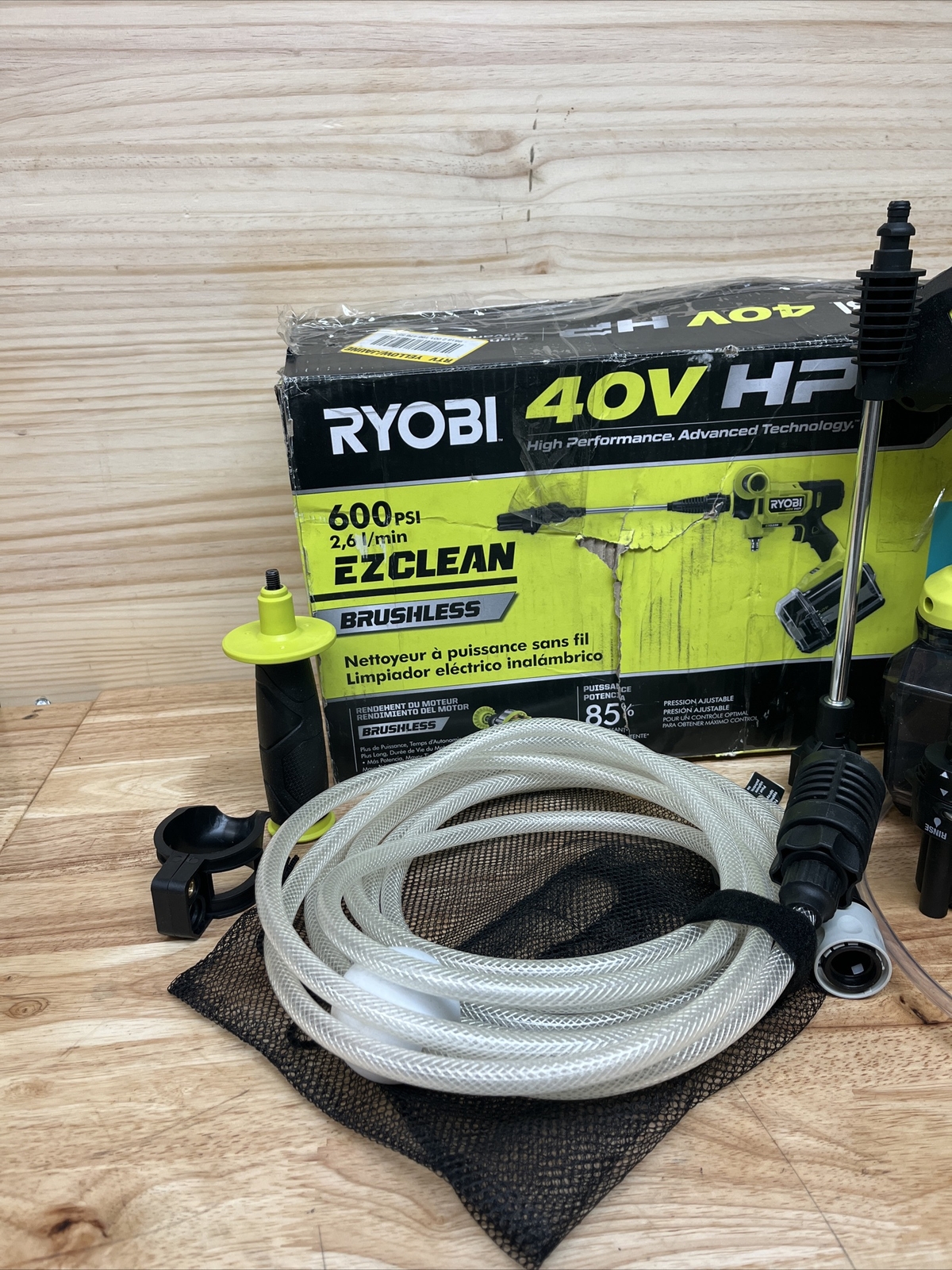Ryobi 40V HP 600 psi EZ Clean Power Cleaner Brushless (Tool Only ...