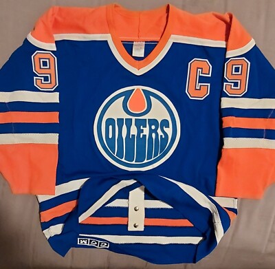 WAYNE GRETZKY Authentic EDMONTON OILERS Jersey CCM small block mesh fat ...