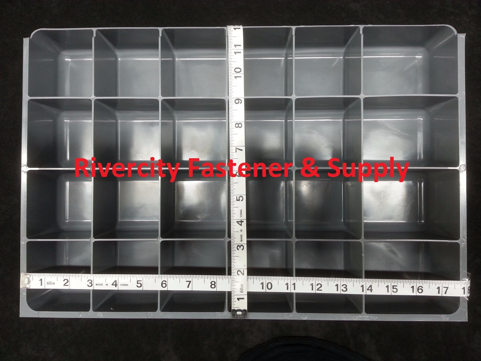 (4) LARGE PLASTIC INSERT 24 HOLE STORAGE TRAY FOR NUTS, BOLTS AND ...