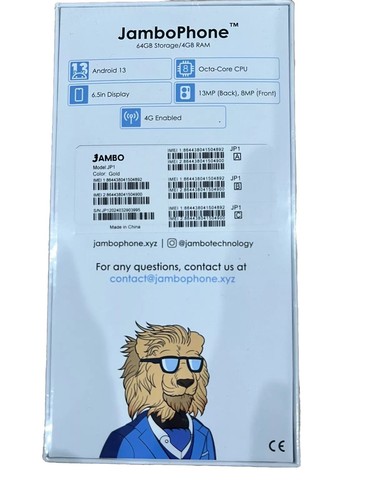 Android 13 - Brand New Jambo Phone - Gold - | eBay