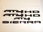 4PCS Set Gloss Black AT4 HD Emblem Sierra Letters Fit GMC Sierra 2500HD ...