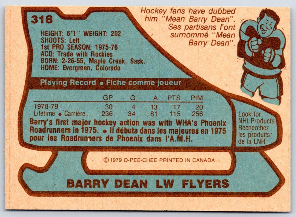 BARRY DEAN 1979-80 O-PEE-CHEE 79-80 NO 318 NRMINT+ 31506 | eBay