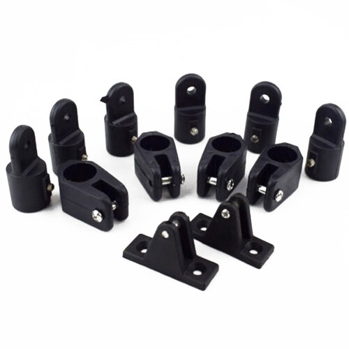 US 7/8" Boat Nylon Plastic 3 Bow Bimini Top Fittings Hardware W/Strap ...