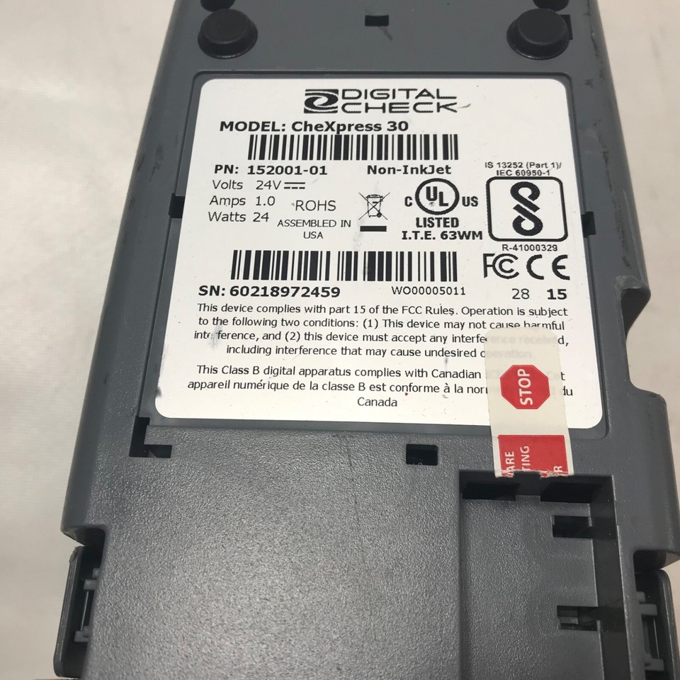Chexpress CX30 152000-01 Non-Inkjet Check Scanner, Untested PARTS | eBay
