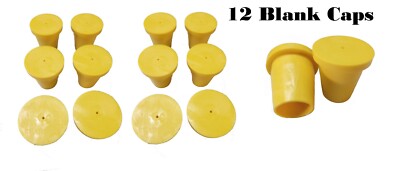 5/8" Yellow Blank Cap Surveyors Boundary Property Corner Survey 12 Caps ...