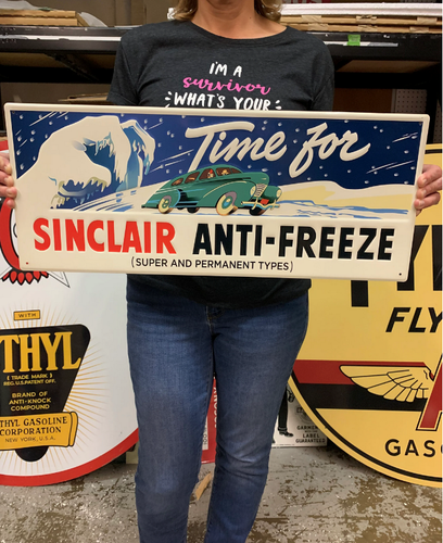 Antique Vintage Old Style Sign Sinclair Anti Freeze Made USA | eBay