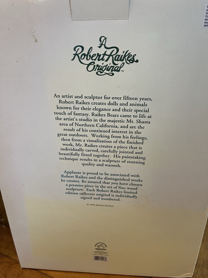 Robert Raikes “ Snowflake with his Sleigh” 1994 #3059 Original Box ...