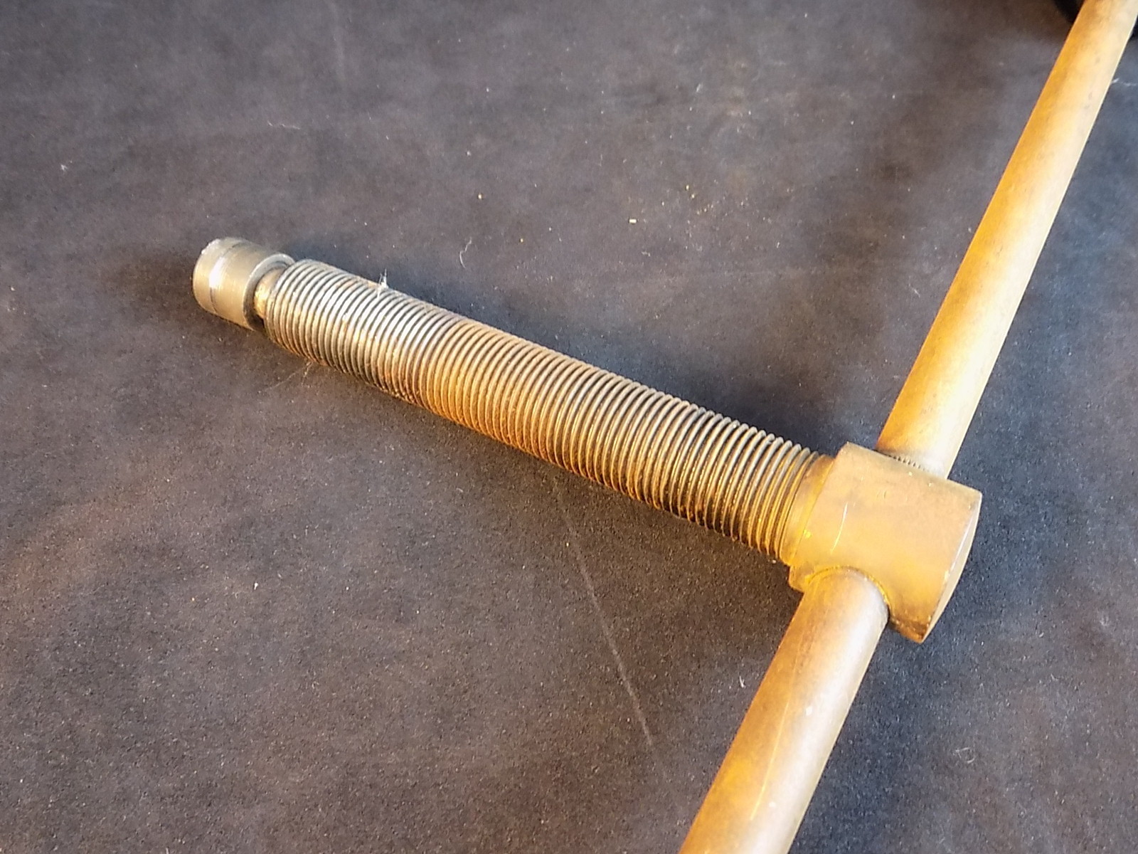 VISE SPINDLE T HANDLE 17 inch long 6 inch deep ¾ inch threaded with ...