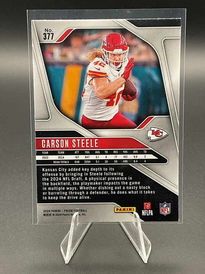 2024 Panini Prizm - Rookies #377 Carson Steele (RC) | eBay