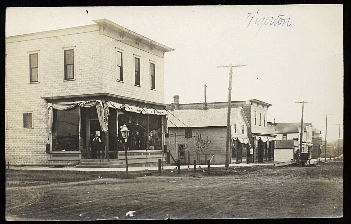 TIGERTON WI Wisconsin c1907 RP Main Street - Lehman Son Dry Goods Store ...