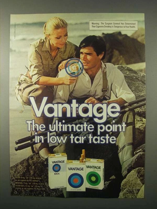 Vantage Cigarettes 1980s