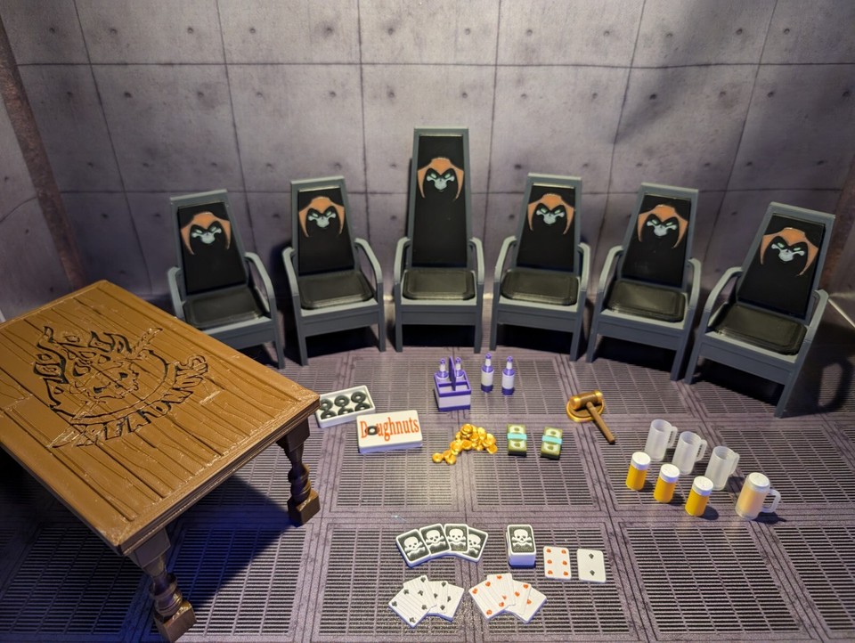 Dreadnok MC Club Table and Chairs Playset for CLASSIFIED Scale figures ...
