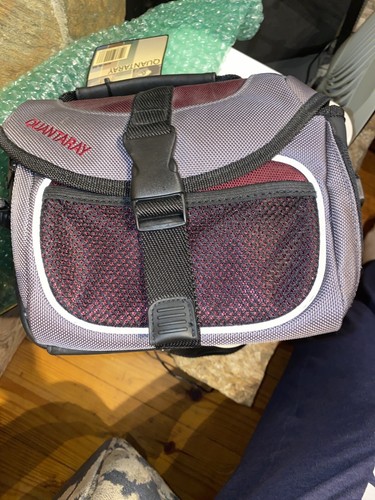 Quantaray Camera Bag Gray & Burgundy. Medium Size | eBay