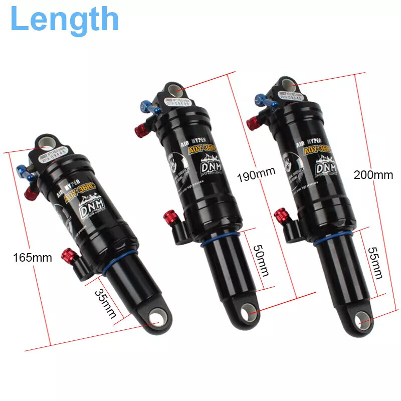 DNM Dual Air Shock Mountain Bike Bicycle Suspension Rear Shock 165/190 ...