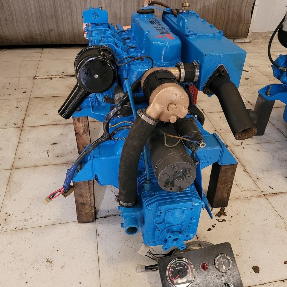 Mitsubishi S4-E2 70 hp marine Keel cooled diesel eng lifeboat Used ...