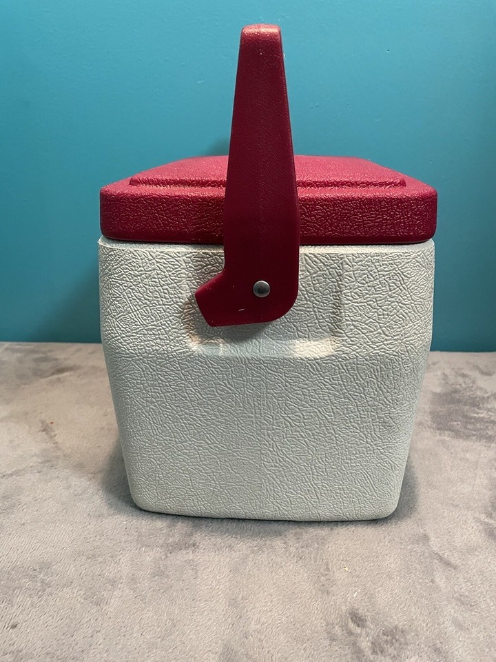 Vintage Coleman Wave Cooler 1990's Maroon and White Plastic Personal ...