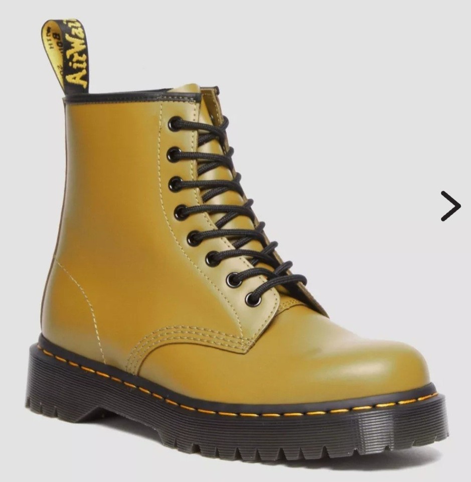 Dr Martens 1460 Bex Olive Green Smooth Leather Boots Women Sz 5 ~ Men ...