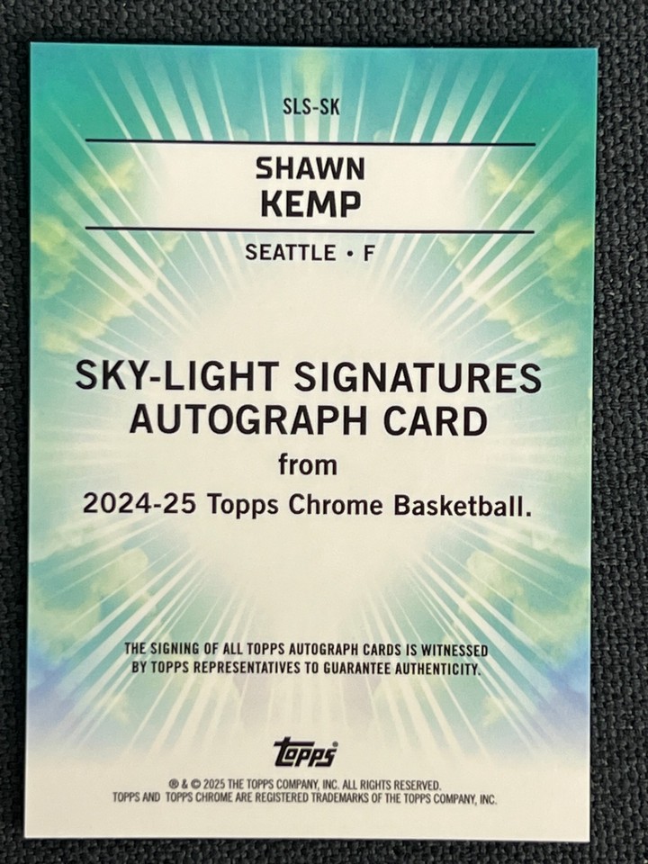 2024 Topps Sky Light #SLS-SK Shawn Kemp Auto | eBay