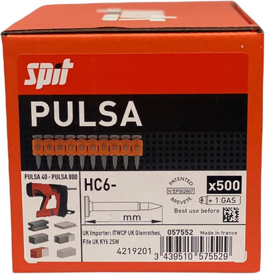 SPIT Pulsa 800 Nails HC6-15 Pins with Gas 15mm 3439510575505 | eBay UK