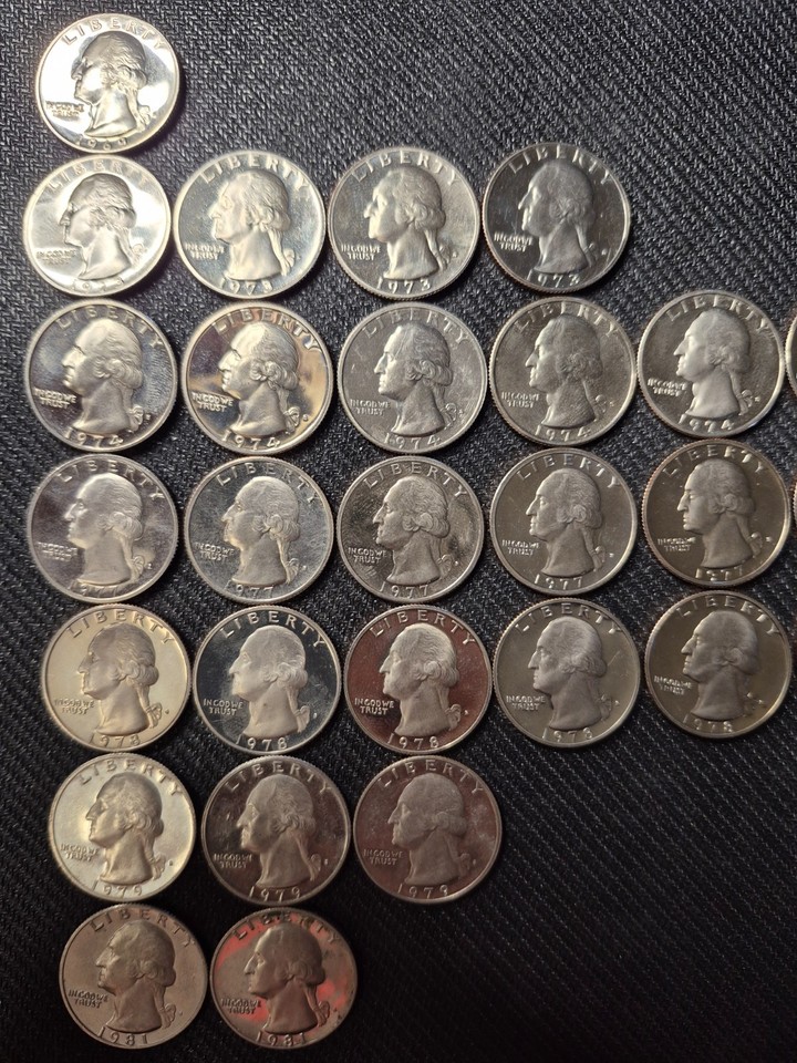 Roll of 40 S Proof Clad Quarters. Found in Circulation. NIFC. | eBay