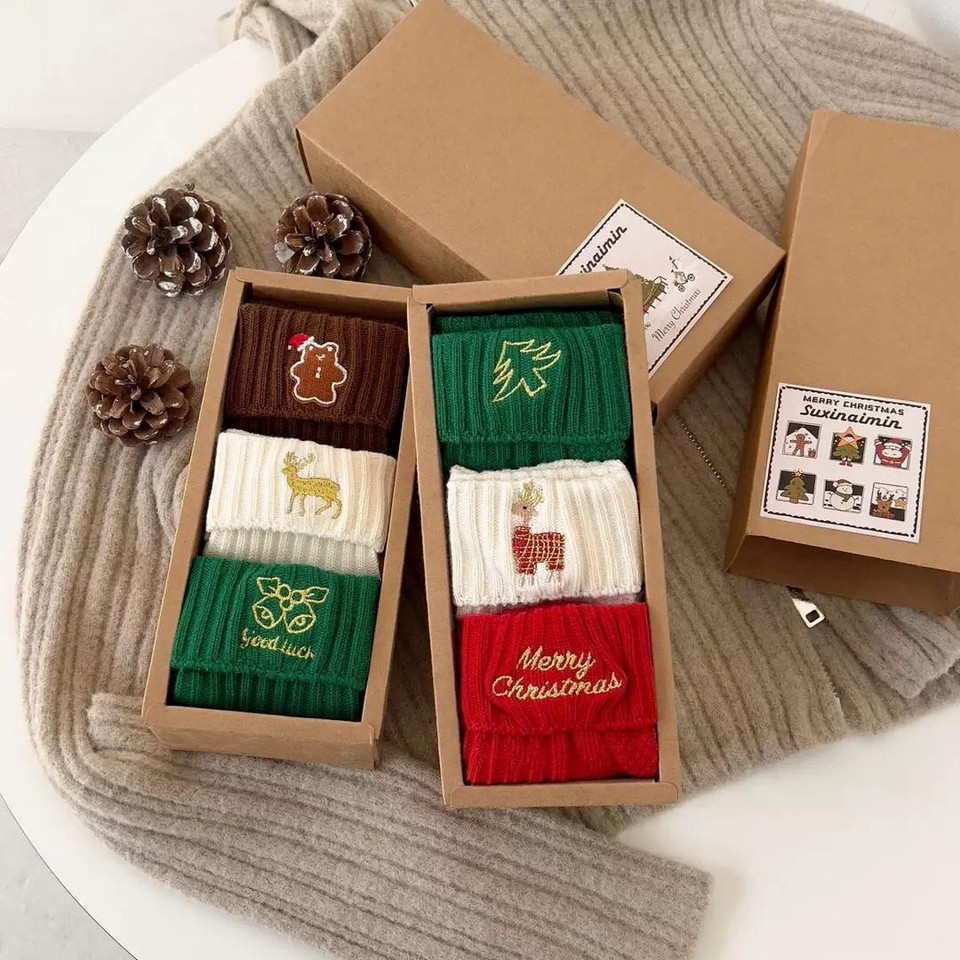 Christmas Premium Socks in festive colors package in gift box | eBay