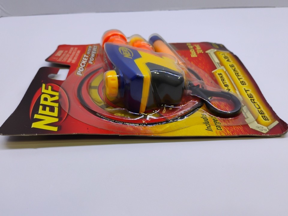 MINI NERF DART GUN POCKET SIZED SECRET STRIKE AS-1 HASBRO Blue & Yellow ...