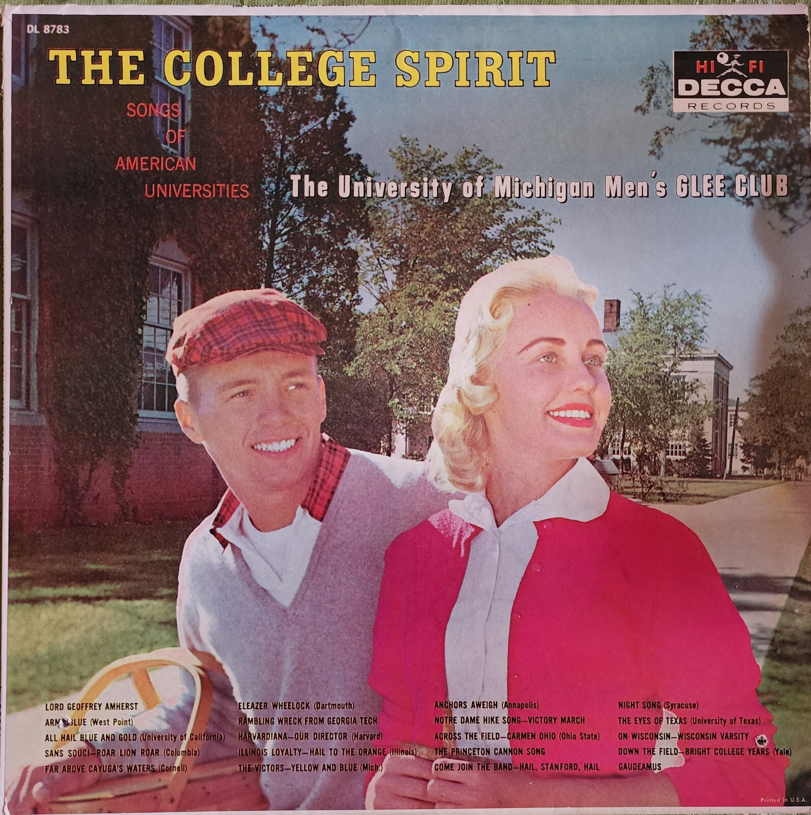 The College Spirit: The University of Michigan Men's Glee Club Vinyl ...