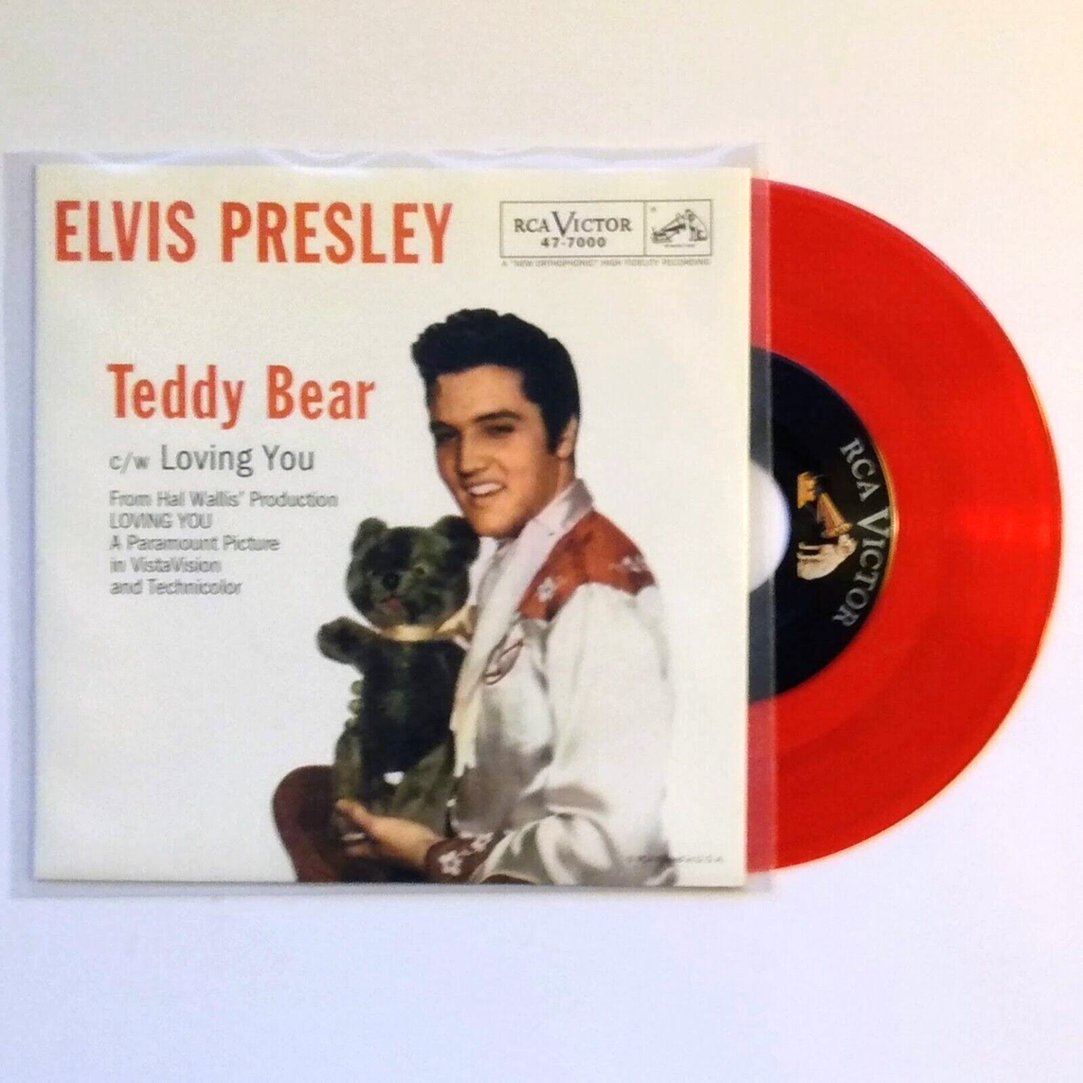 Red Elvis Presley Record Cover