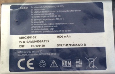 LOT OF 50 OEM SAMSUNG AB803651GZ BATTERIES FOR SAMSUNG INTENSITY SCH ...