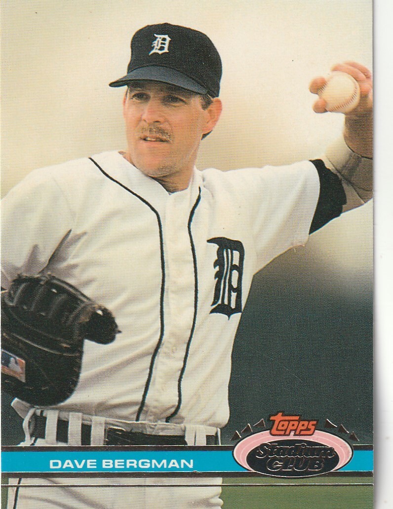 FREE SHIPPING-MINT-1991 Topps Stadium Club Dave Bergman #386 TIGERS ...