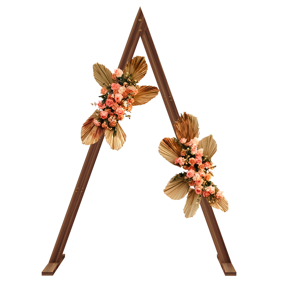 Wooden Wedding Ceremony Arch Garden Arbor Backdrop Stand Floral Garland ...