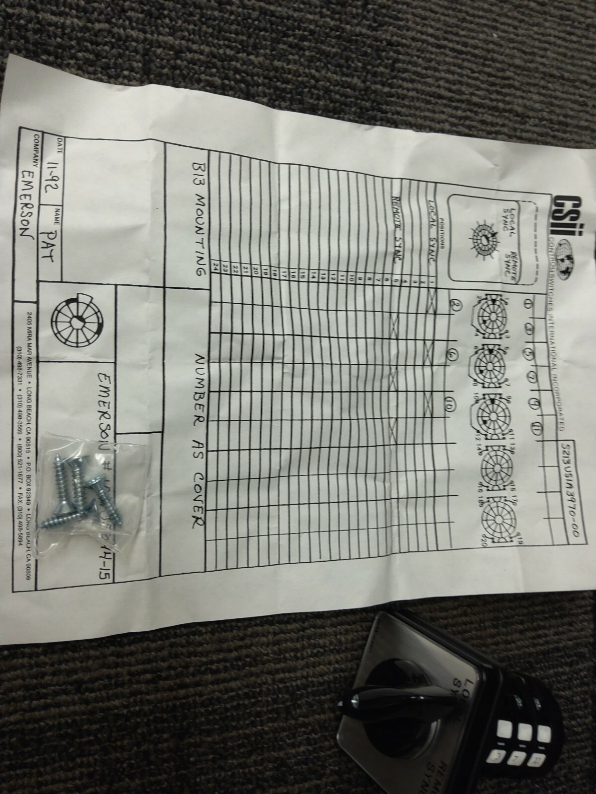 Salzer S213 Us1a4746-01 600vac 2-position Rotary Cam Transfer Switch ...