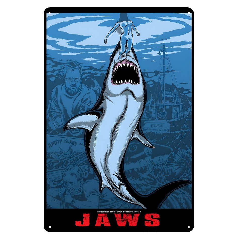 Jaws Movie Metal Poster - Collectable Tin Sign - 20x30cm | eBay