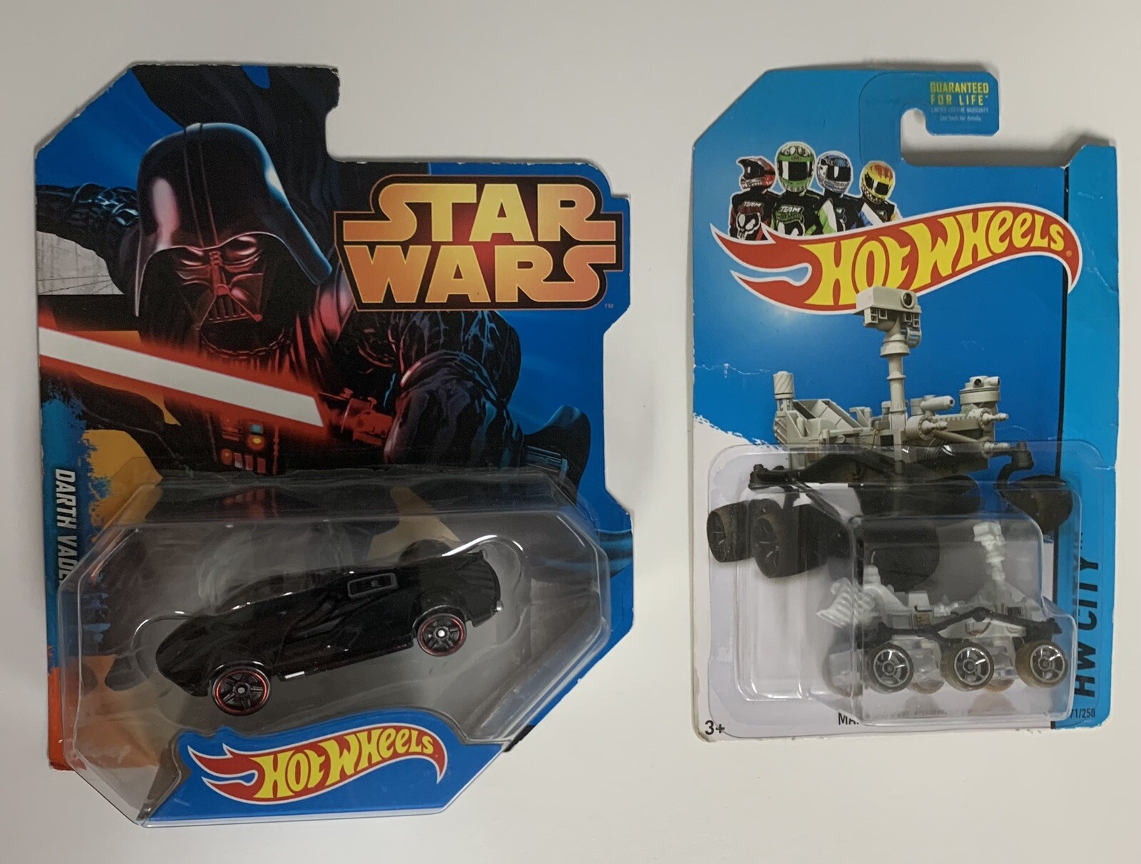 Lot of 2 Hot Wheels- STAR WARS 2014 Darth Vader & 2013 Mars Rover 1:64 ...